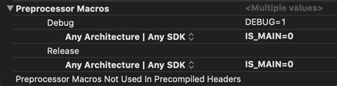 ios adding pre processor macros in xcode 10 stack overflow
