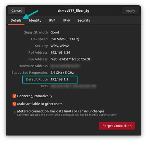 get router s ip address default gateway in ubuntu linux