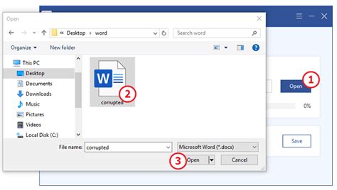 fixed word error the file is corrupted and cannot be opened