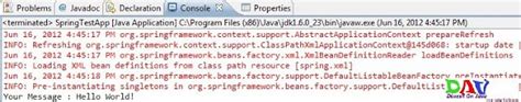 spring hello world example dinesh on java