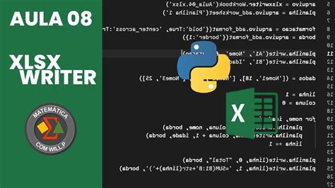 aula 08 xlsxwriter [ python excel] parte 2 youtube