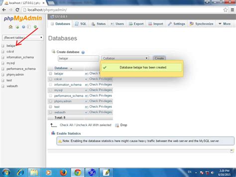 cara membuat tabel database mysql di phpmyadmin php indonesia