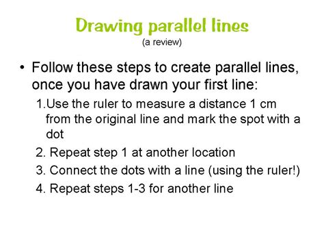 drawing parallel lines