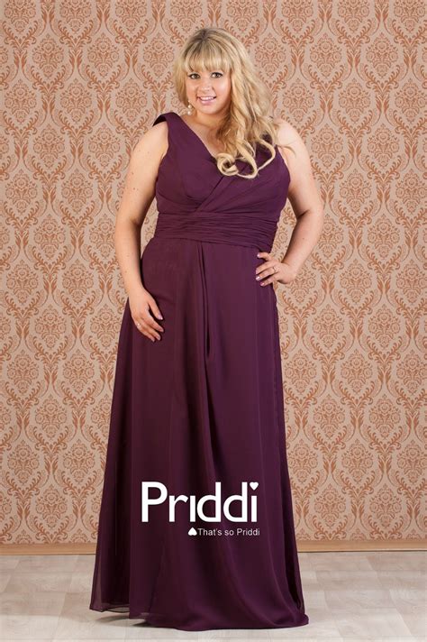 Plus Size Bridesmaid Dresses With Sleeves Plum Chiffon Plus Sized