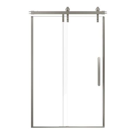 Vanityfus 48 In W X 76 In H Single Sliding Frameless Shower Door In