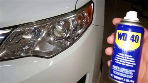 Headlight Restoration Using Wd 40 Youtube How To Clean Headlights