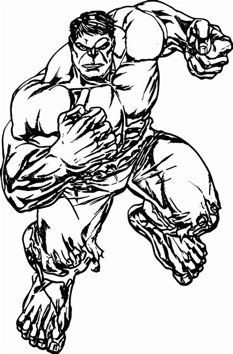 Printable Coloring Pages Hulk