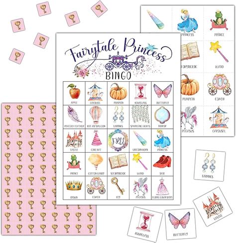Cyazila Fairy Tale Bingo Cards Princess Bingo Games