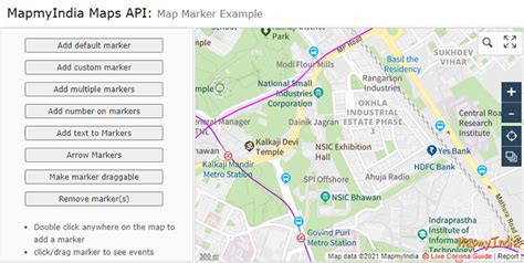 mapmyindia interactive map javascript api documentation for web application
