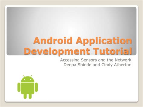 android application development tutorial