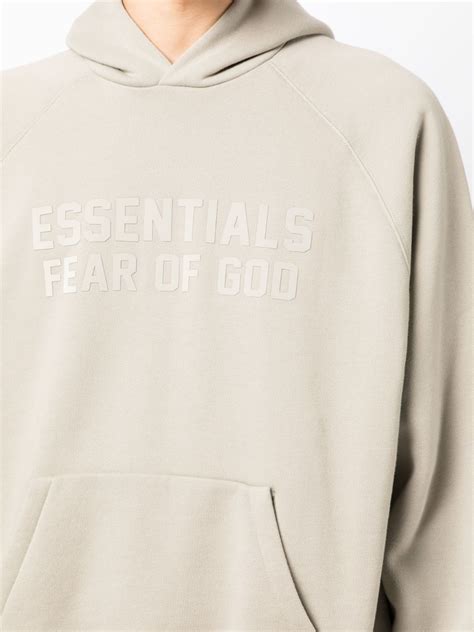 Fear Of God Essentials Essential Logo印花连帽衫 Farfetch