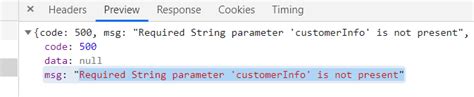报错required string parameter ‘customerinfo‘ is not present的原因及处理办法（报错是什么