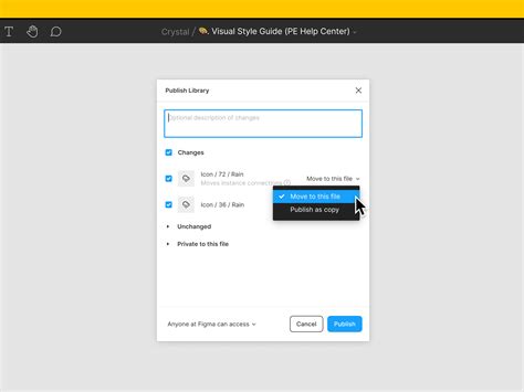 move published components figma help center