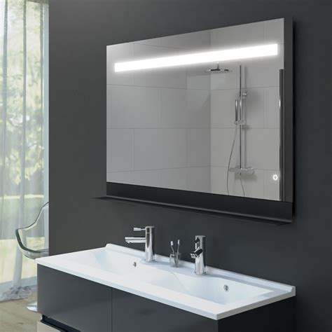Miroir De Salle De Bain Avec Tablette Et éclairage Led 120 Cm X 80 Cm