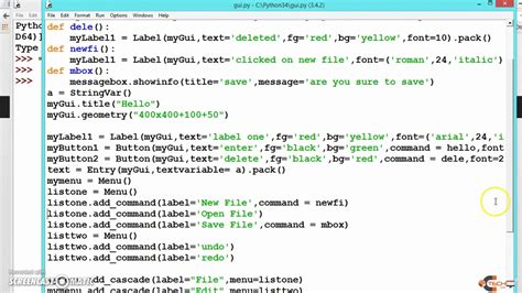 message box in python gui youtube