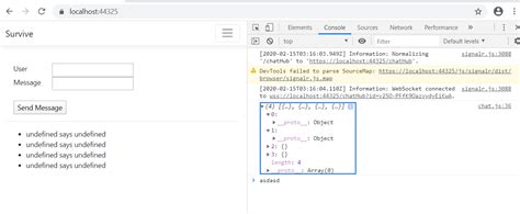 signalr list of object undefined stack overflow