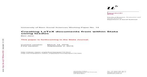 creating latex documents from within stata using texdoc · 2 creating