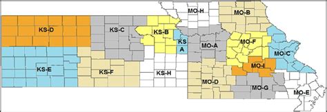 Modern Kansas Ks And Missouri Mo State Highway Patrol Troop Areas