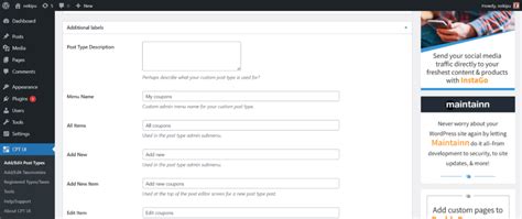 how to easily create custom post types in wordpress 2 different