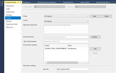 setting up core application with crud operations