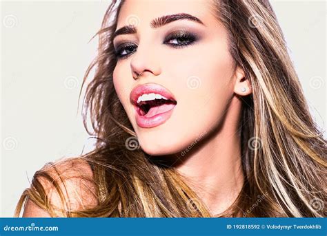 Close Up Womans Portrait Beauty And Skincare Concept Portrait Of