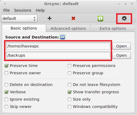 how to do quick backups in linux mint ubuntu using grsync i have a pc