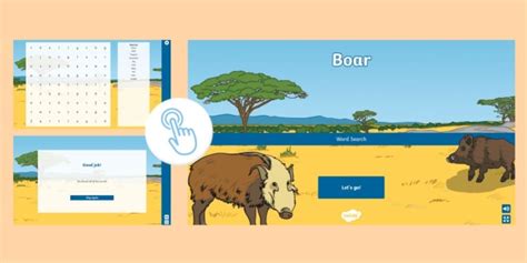 Interactive Boar Word Search Teacher Made