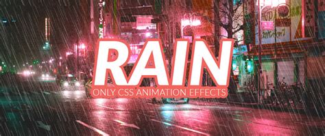 only css rain animation effects dev community