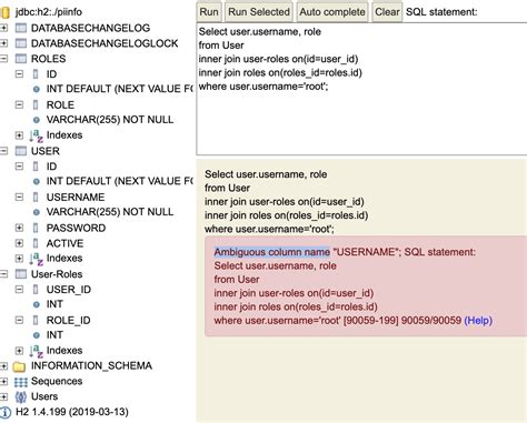 sql how to fix ambiguous column name in a h2 db stack overflow