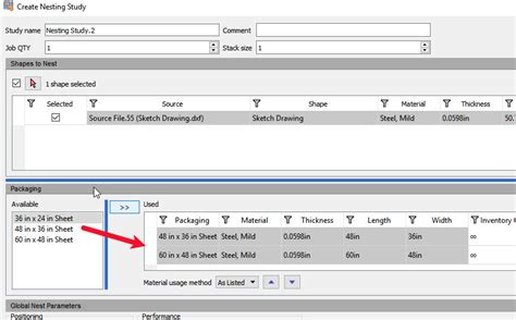 solved nesting utility reassign material packaging autodesk community