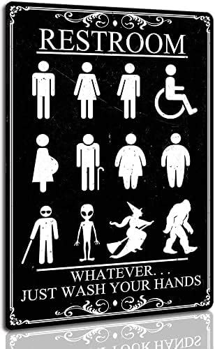 Whatever Just Wash Your Hands Sign Funny All Gender Metal
