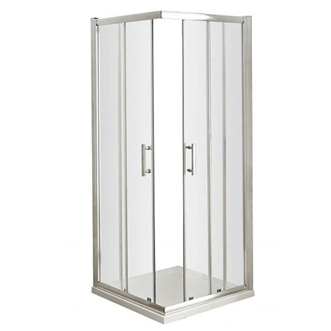 Pacific Corner Entry Square Shower Enclosure With Shower Tray At