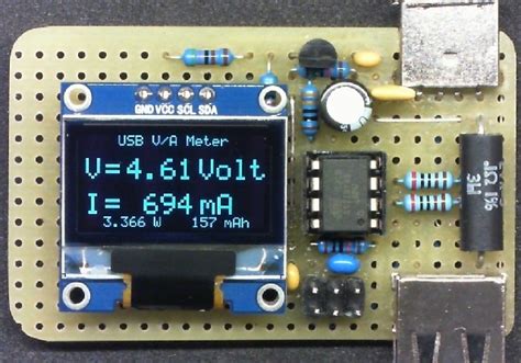 oled usb voltage and current meter updated elektor