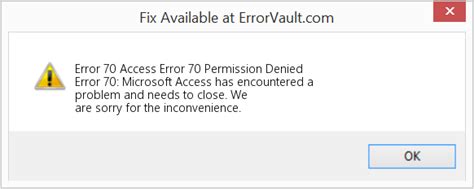 how to fix error 70 access error 70 permission denied error 70