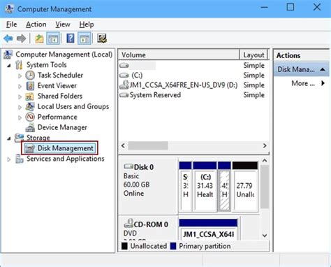 Étapes pour créer et supprimer une partition msr