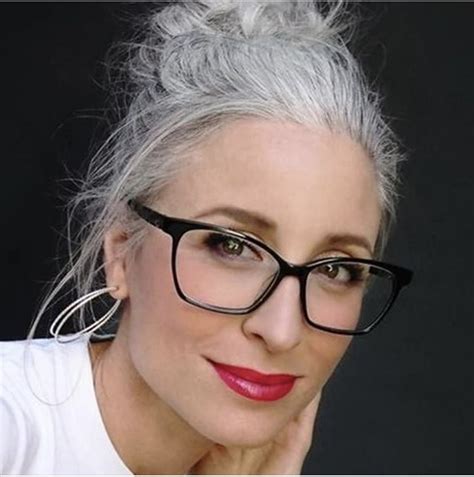 Grey Hair And Glasses Black And Grey Hair Silver White Hair Grey