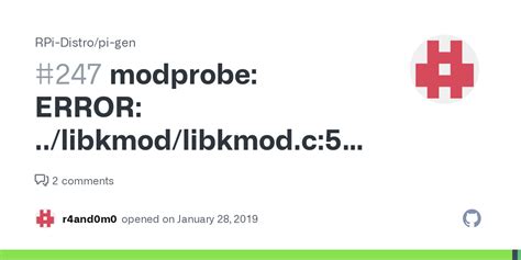 modprobe error libkmod libkmod c 586 kmod search moddep could