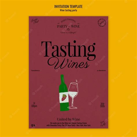 Modelo De Festa De Degustação De Vinhos Psd Premium