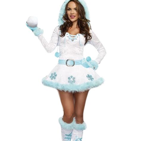 Halloween Cosplay Deguisement Women Christmas Dress Snowman Christmas