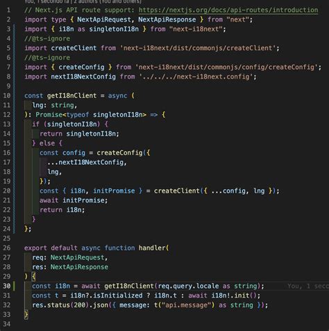 import { i18n } from next i18next works on apis functions but not
