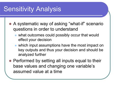 sensitivity analysis data tables and tornado charts