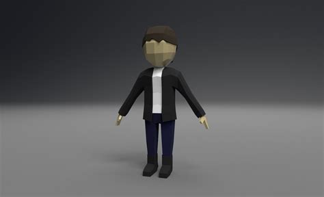 3d model low poly character with animations vr ar low poly cgtrader