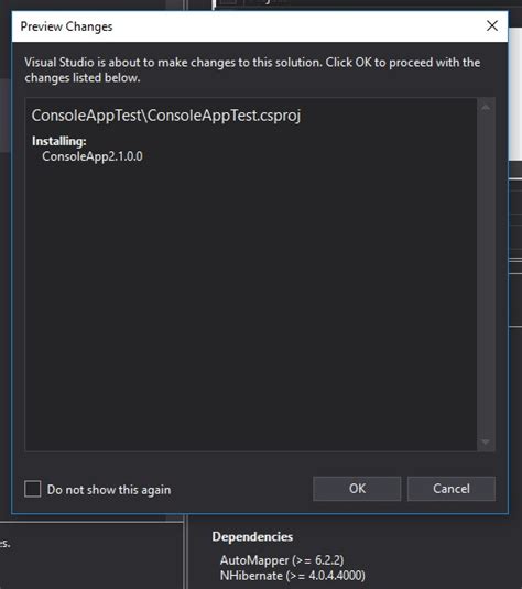 c nuget package not installing dependencies stack overflow