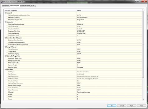 structure properties dialog is missing properties autodesk community