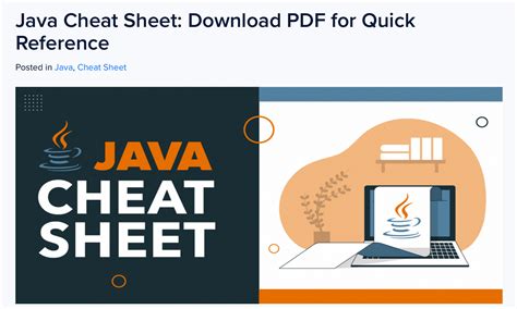 these are the biggest java cheat sheets by manpreet singh medium