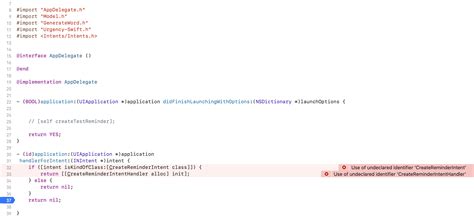 ios how to import the swift classes generated by the intents