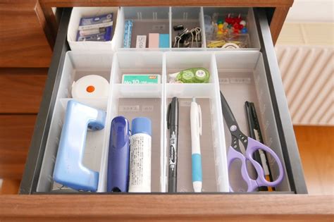 文房具収納を変更。引き出し収納のコツは2つ。｜山形・庄内の片付け・整理収納アドバイザー【暮らしんぷる】 引き出し収納 文房具 整理