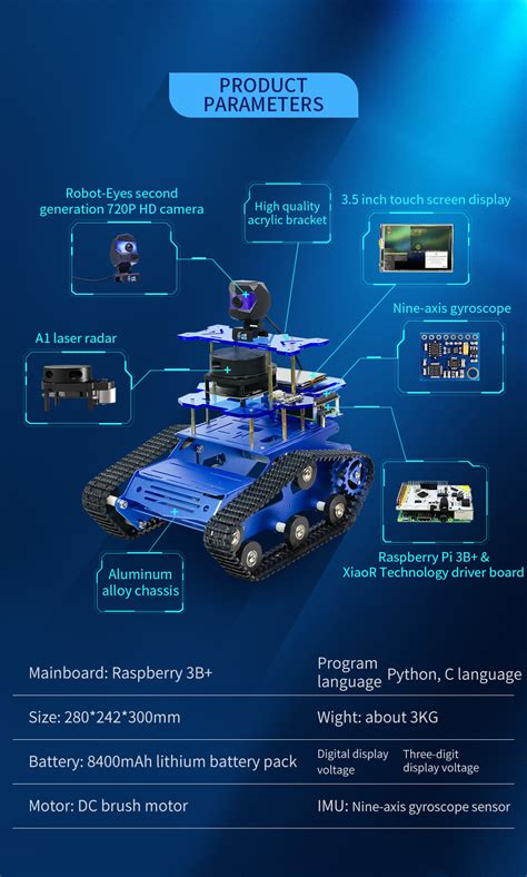 ros robot ai smart robot car with laser radar for