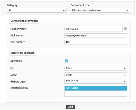 how to monitor citrix app layering manager using eg enterprise