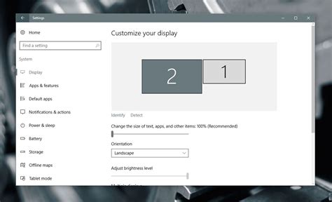 how to set different resolutions for multiple monitors on windows 10